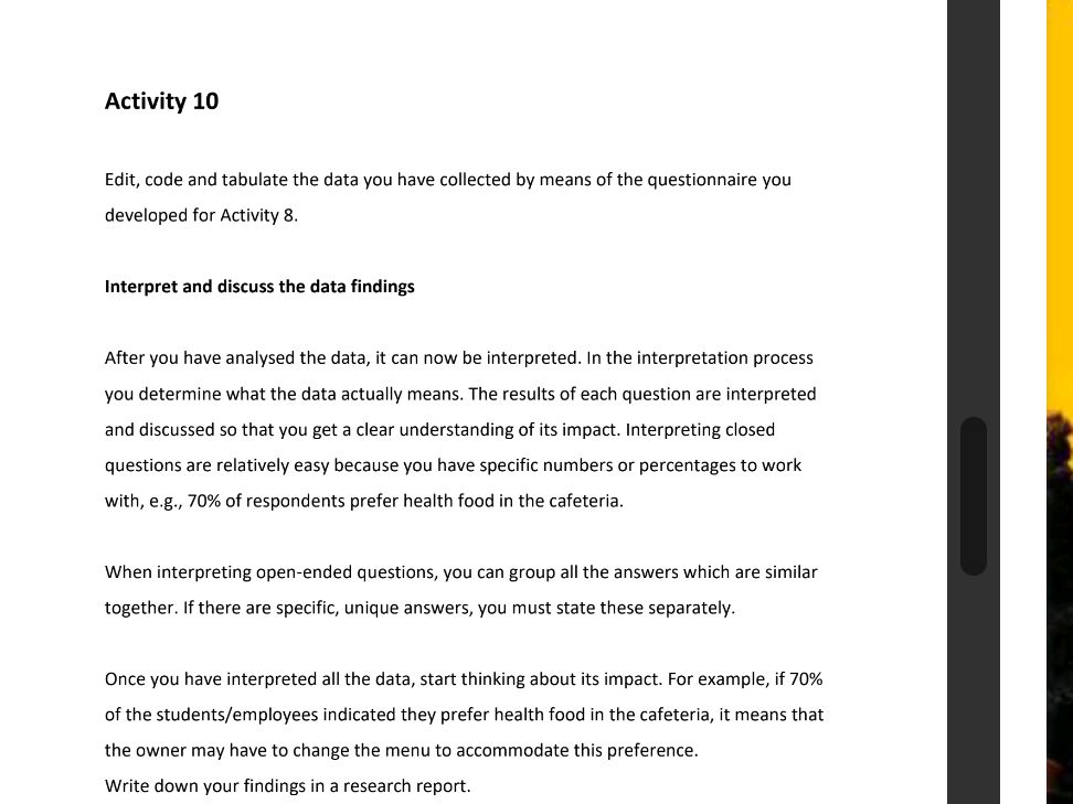 Edit, code and tabulate the data you have | StudyX