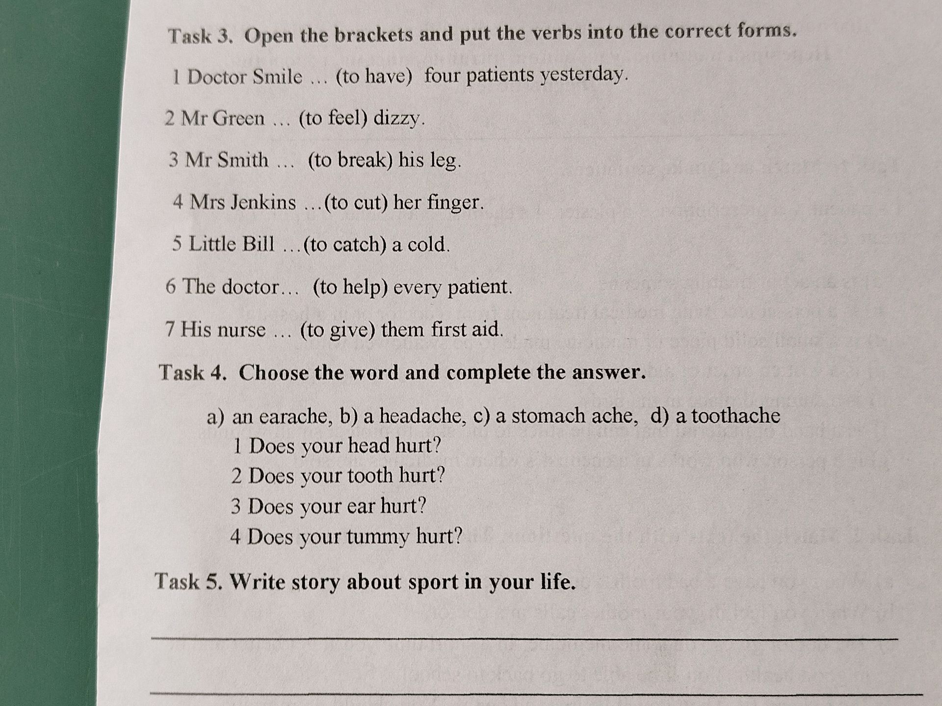 Task 3. Open the brackets and put the verbs | StudyX