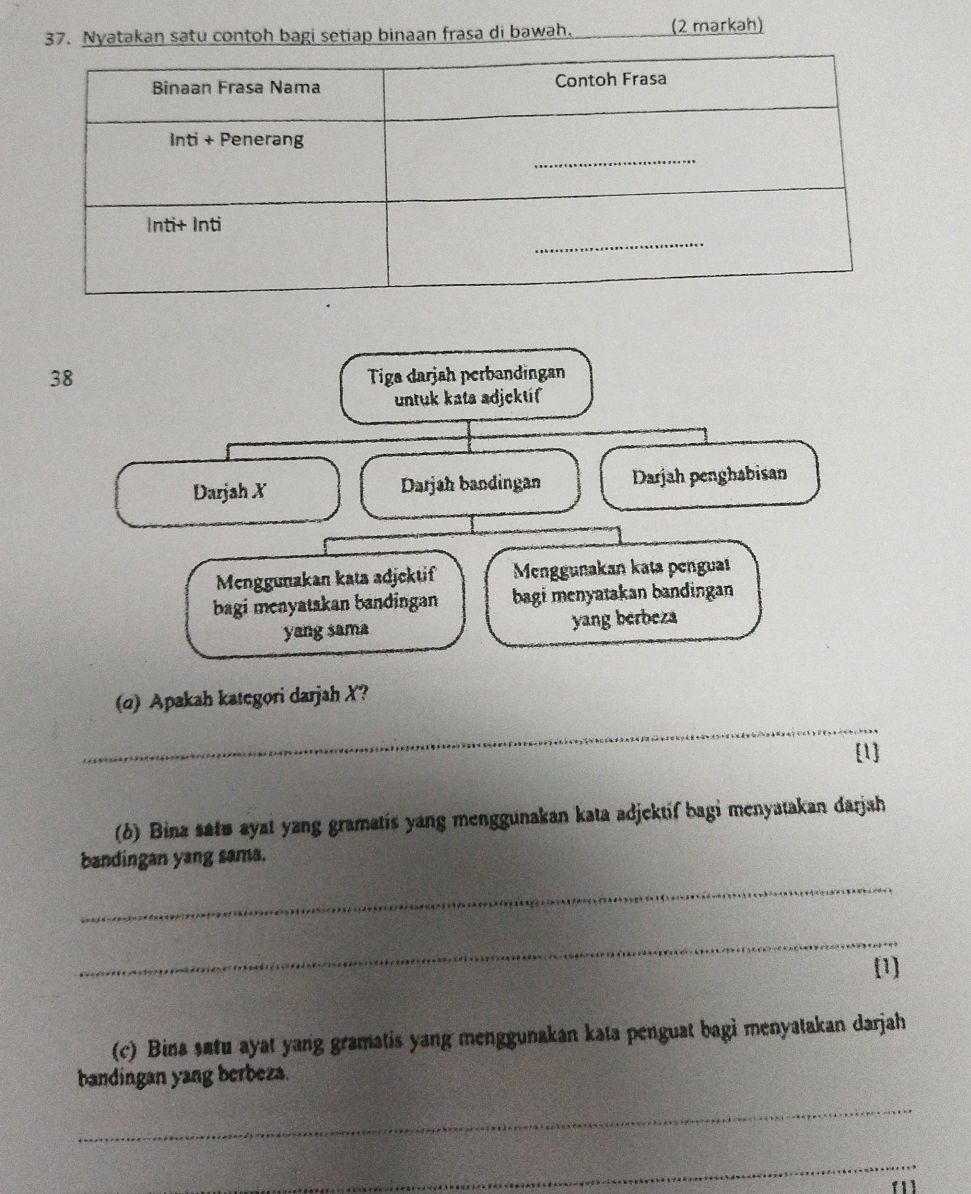 37. Nyatakan satu contoh bagi setiap binaan | StudyX