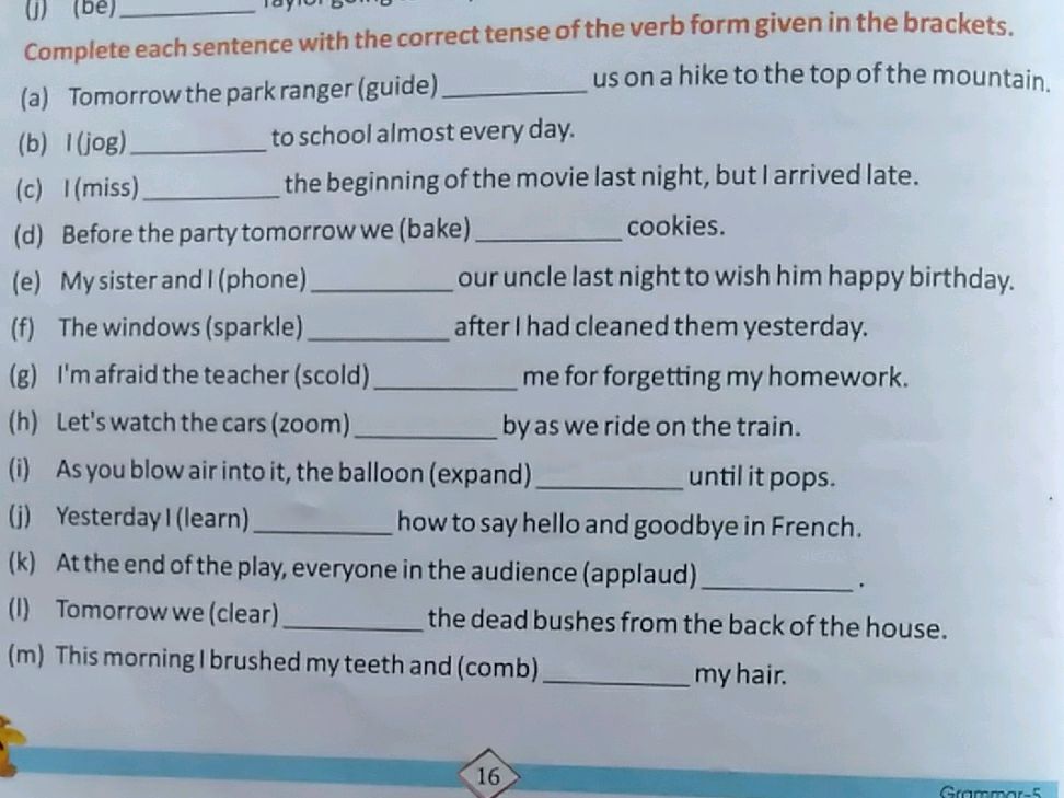 Complete each sentence with the correct | StudyX