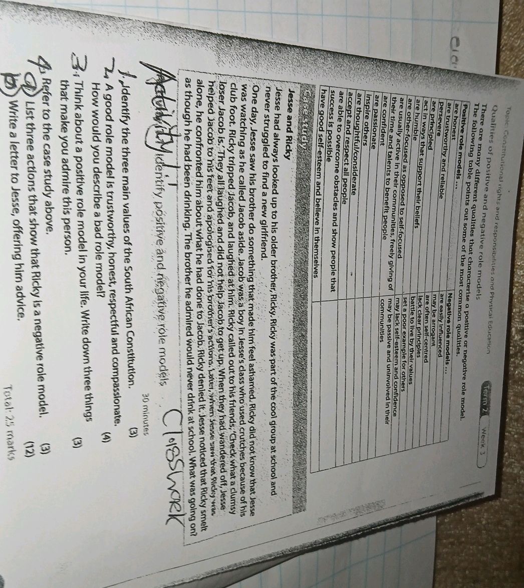 1. Identify the three main values of the | StudyX