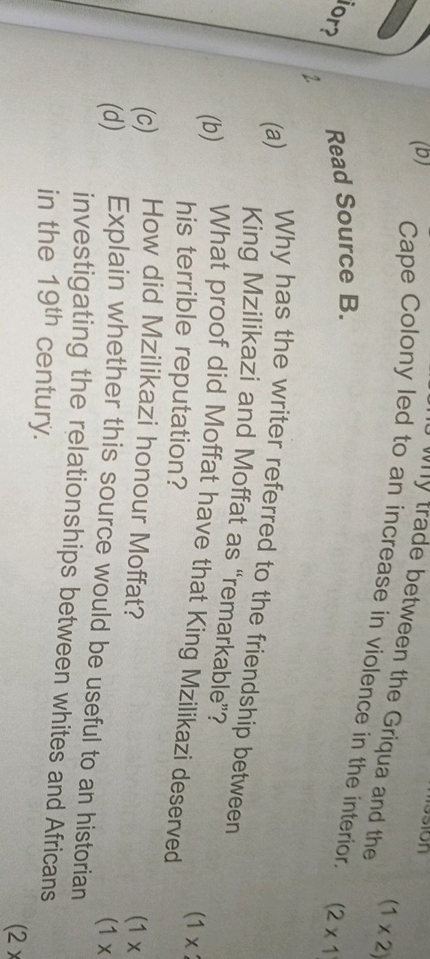 Read Source B. (a) Why has the writer | StudyX