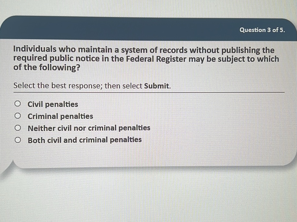 Individuals who maintain a system of records