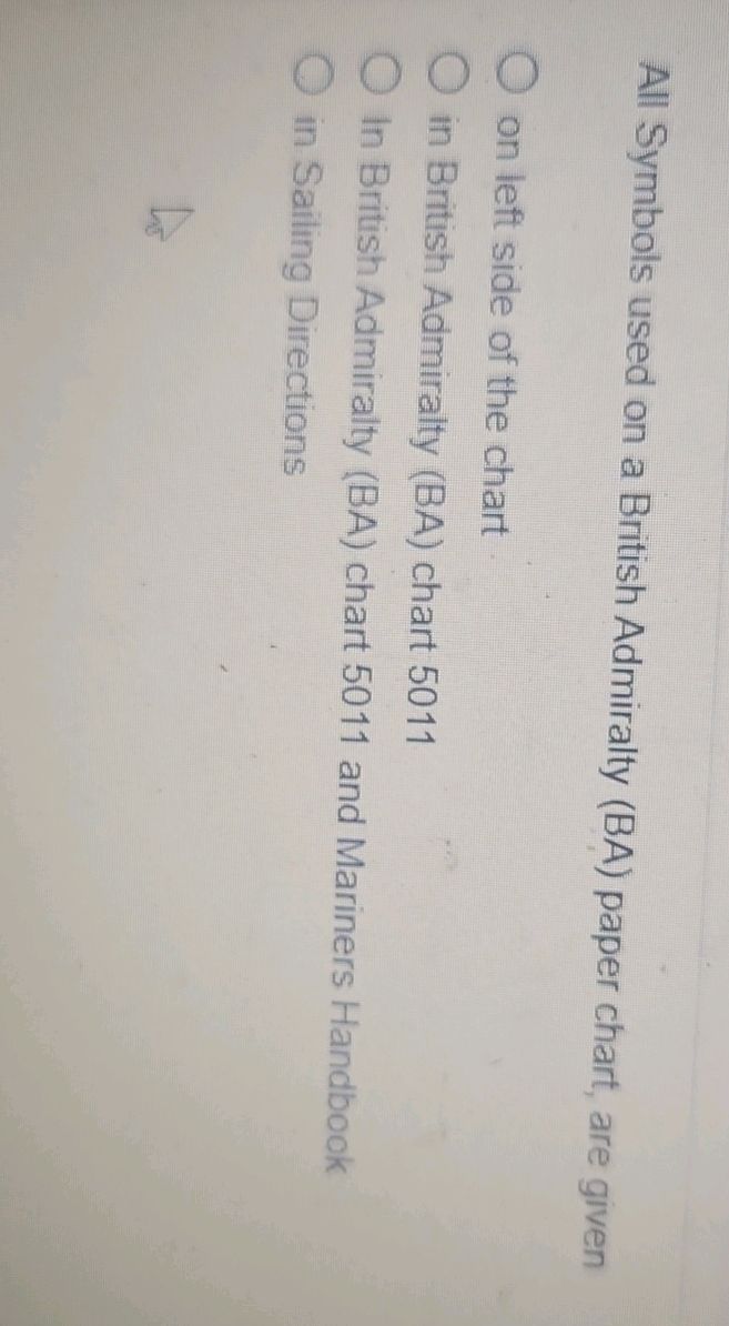 All Symbols used on a British Admiralty (BA) | StudyX