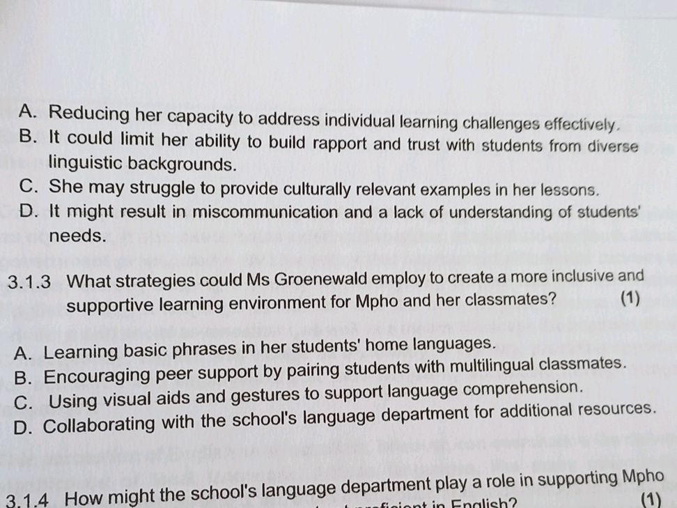 A. Reducing her capacity to address | StudyX