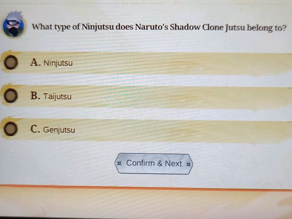 What type of Ninjutsu does Naruto's Shadow | StudyX