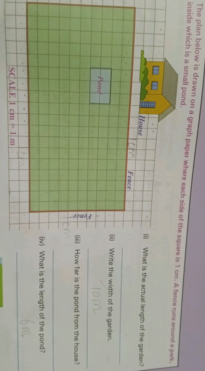 The plan below is drawn on a graph paper | StudyX