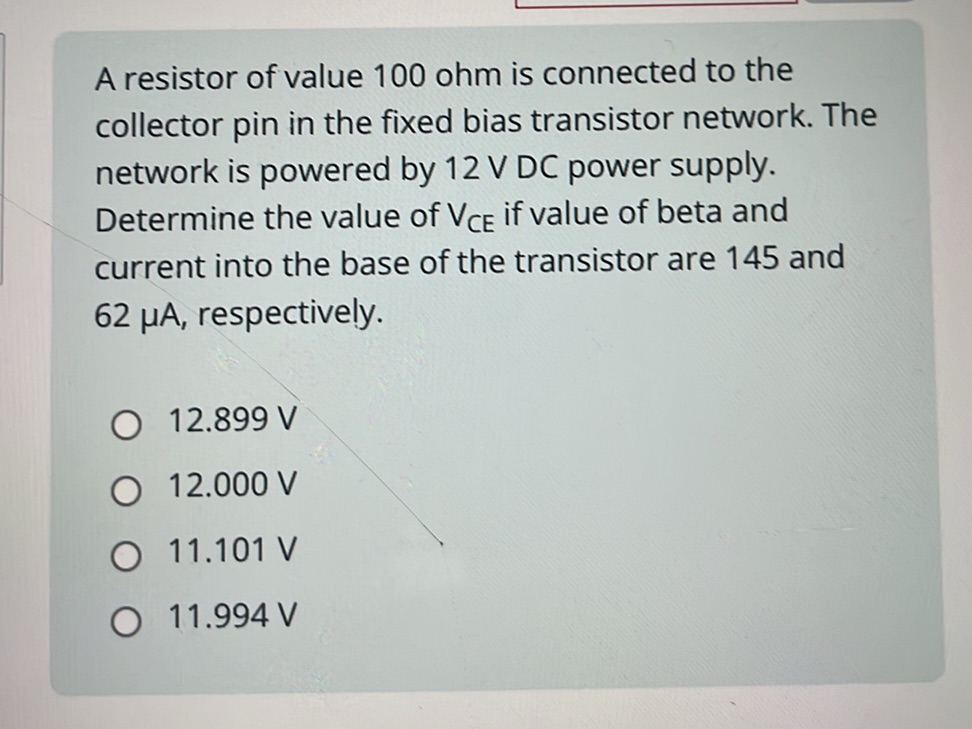 A resistor of value 100 ohm is connected to | StudyX