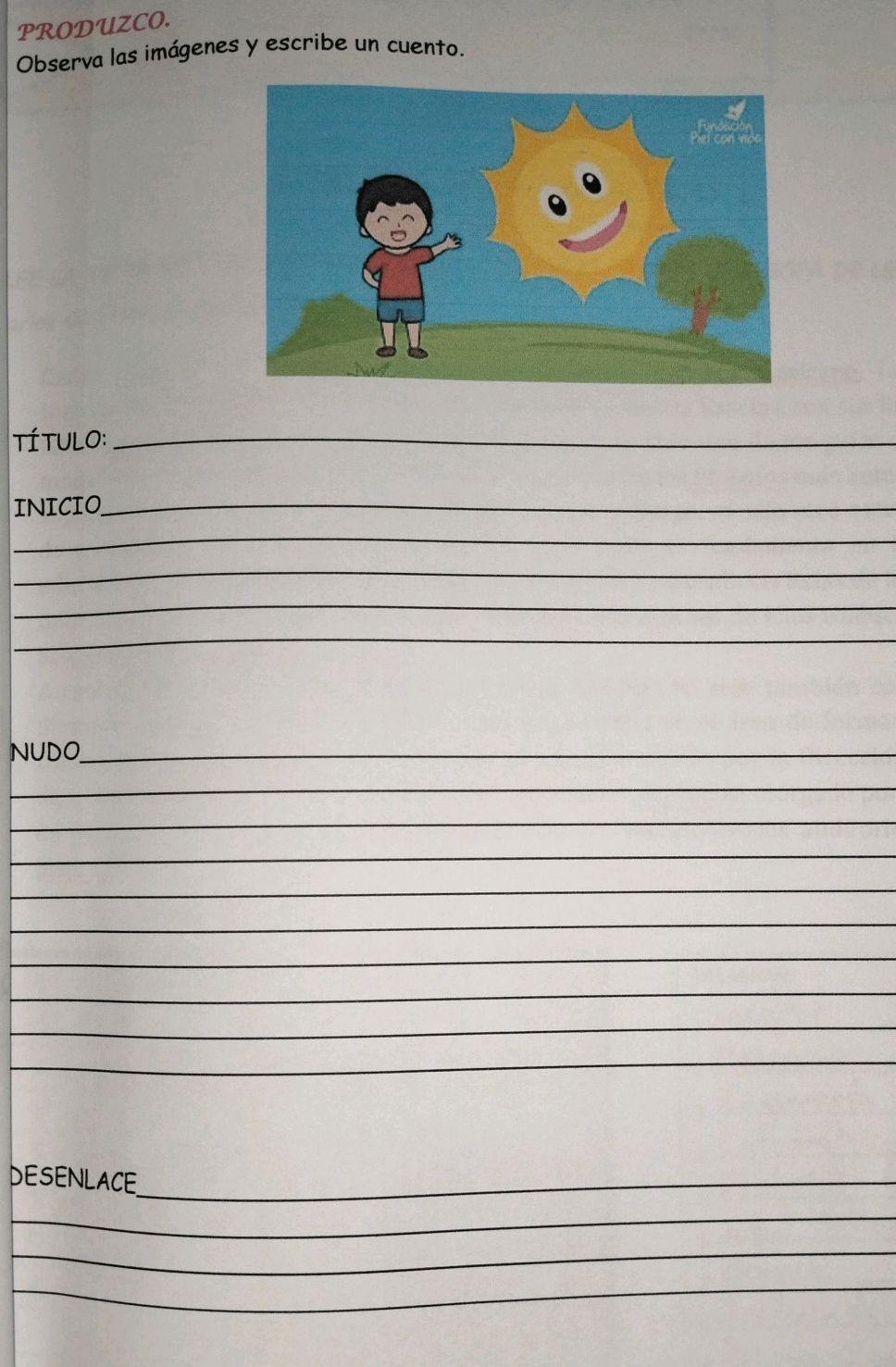 PRODUZCO. Observa las imágenes y escribe un | StudyX
