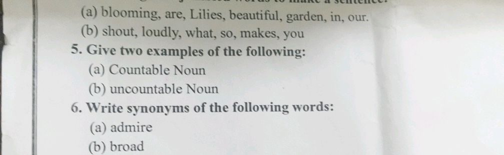 5. Give two examples of the following: (a) | StudyX