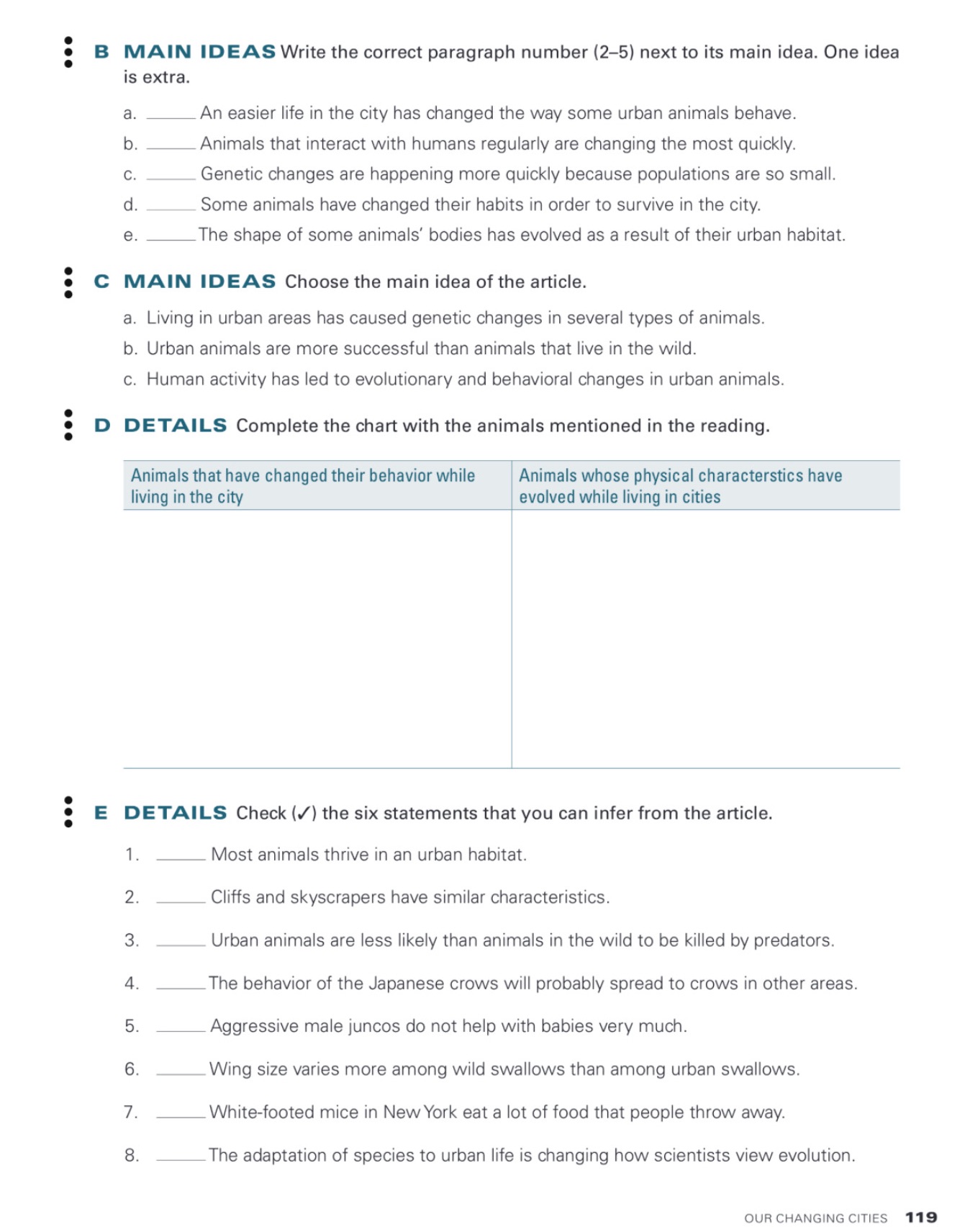 B MAIN IDEAS Write the correct paragraph | StudyX