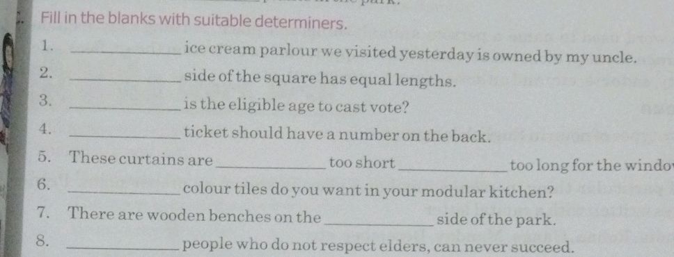 Fill in the blanks with suitable | StudyX