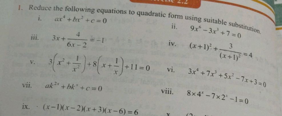 1. Reduce the following equations to | StudyX