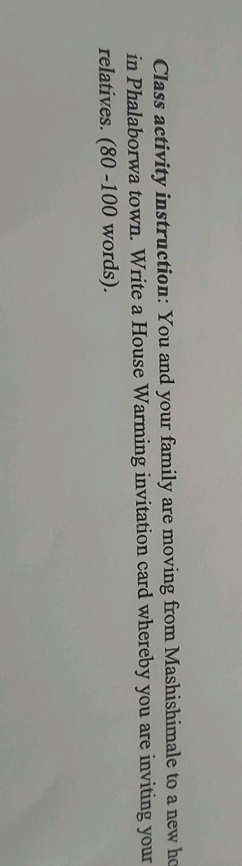 Class activity instruction: You and your | StudyX