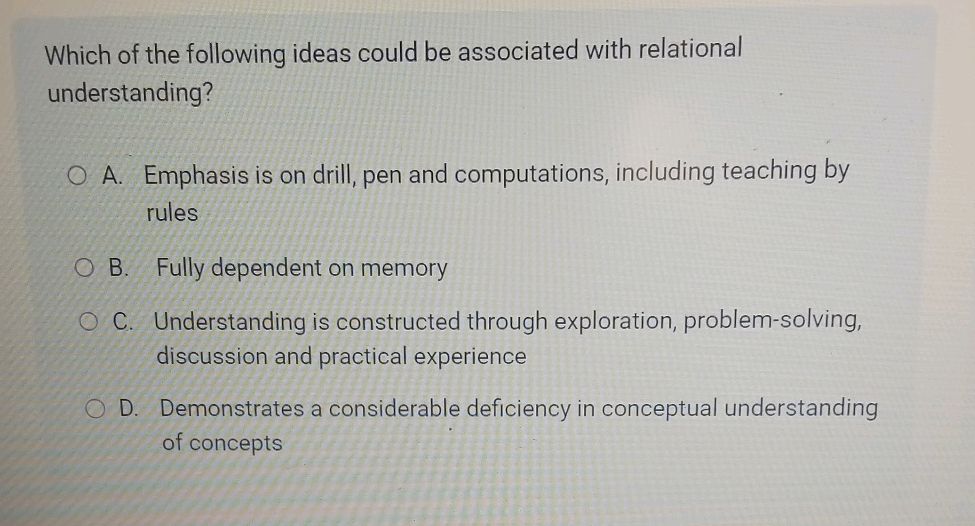 Which of the following ideas could be | StudyX