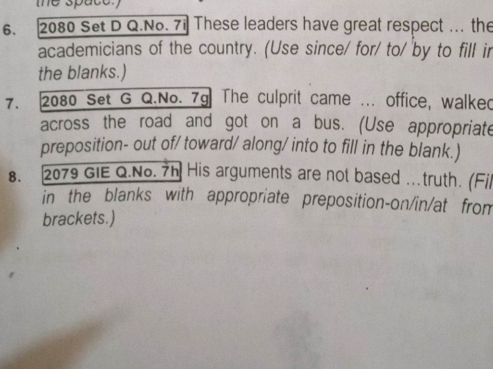 6. These leaders have great respect ... the | StudyX