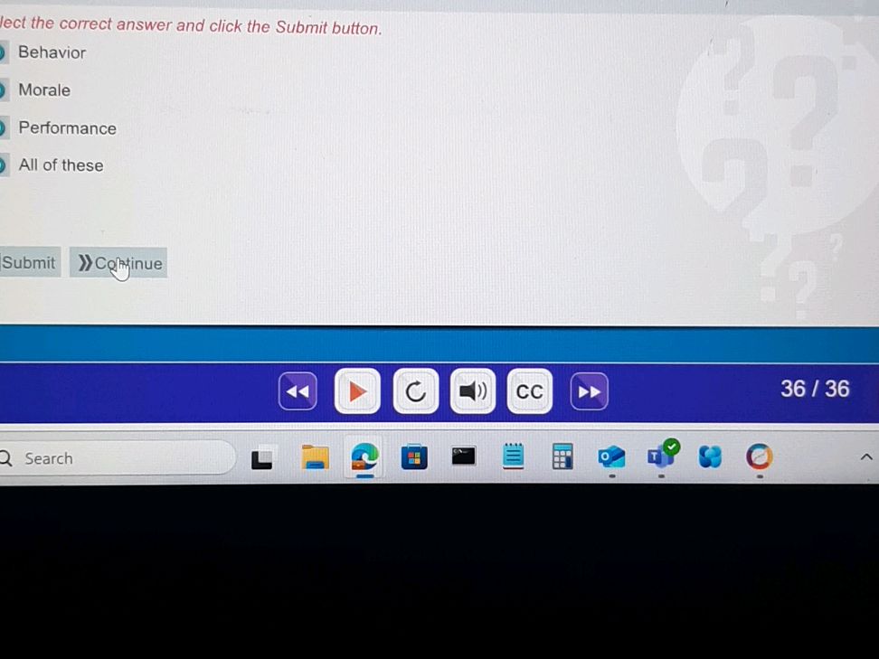 Select the correct answer and click the | StudyX
