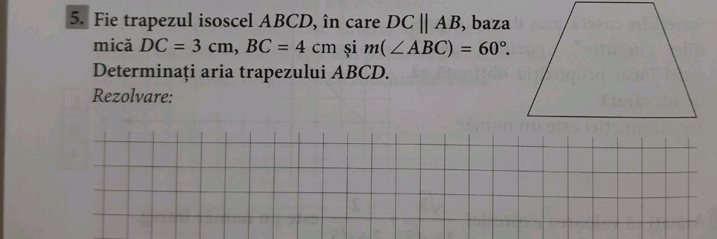 5. Fie trapezul isoscel ABCD, în care DC || | StudyX