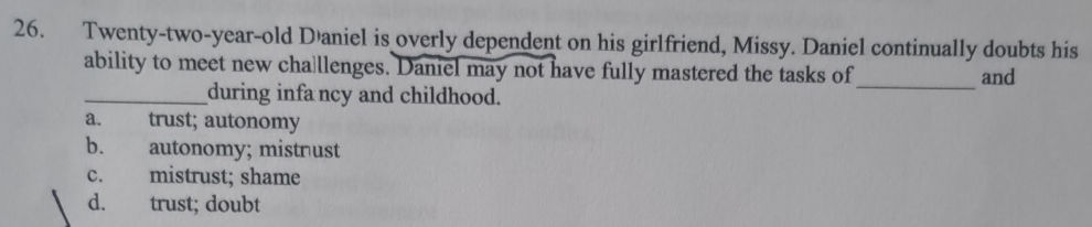 26. Twenty-two-year-old Daniel is overly | StudyX