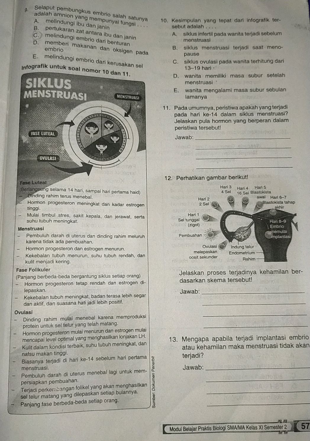 9. Selaput pembungkus embrio salah satunya | StudyX