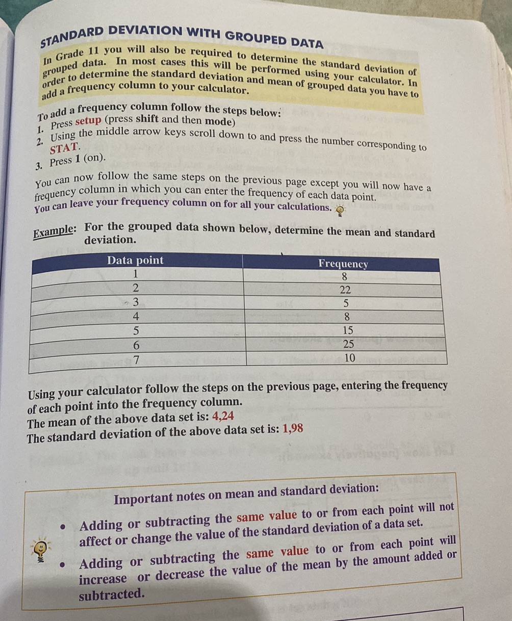 Example: For the grouped data shown below, | StudyX