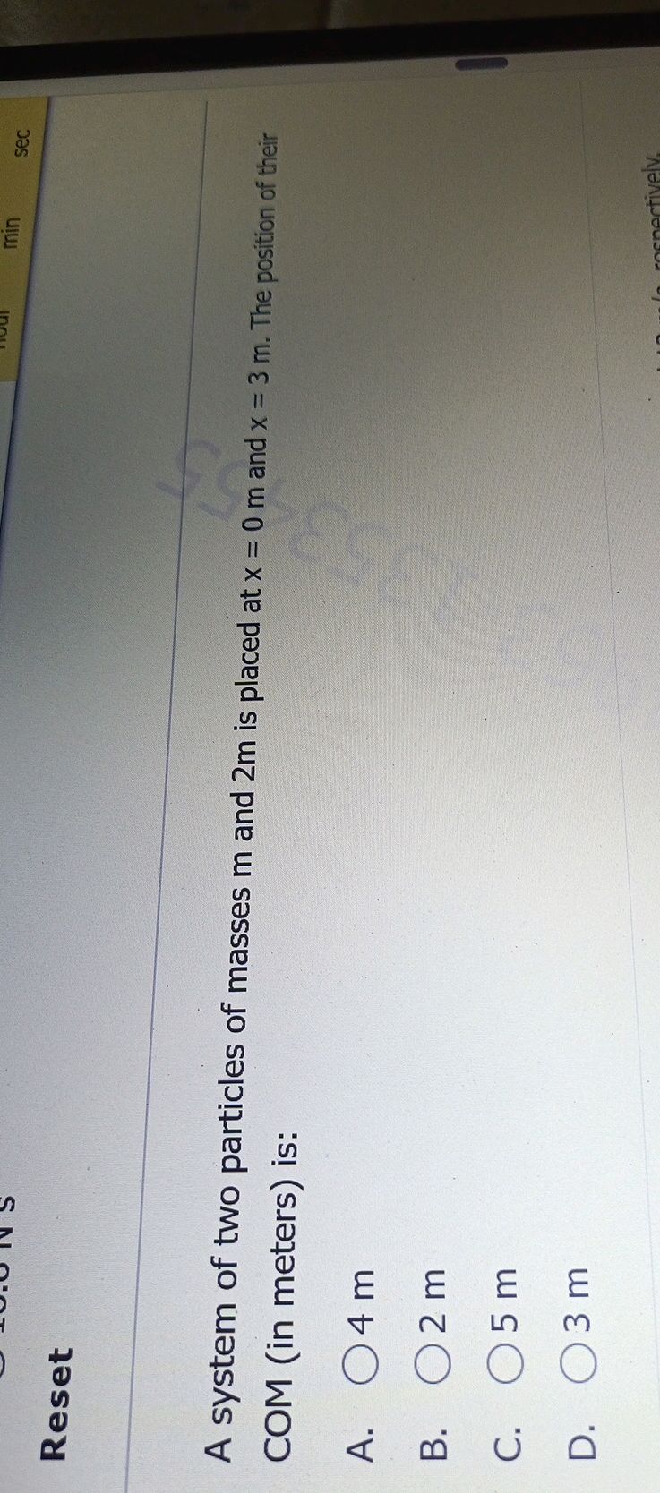 A system of two particles of masses m and 2m | StudyX