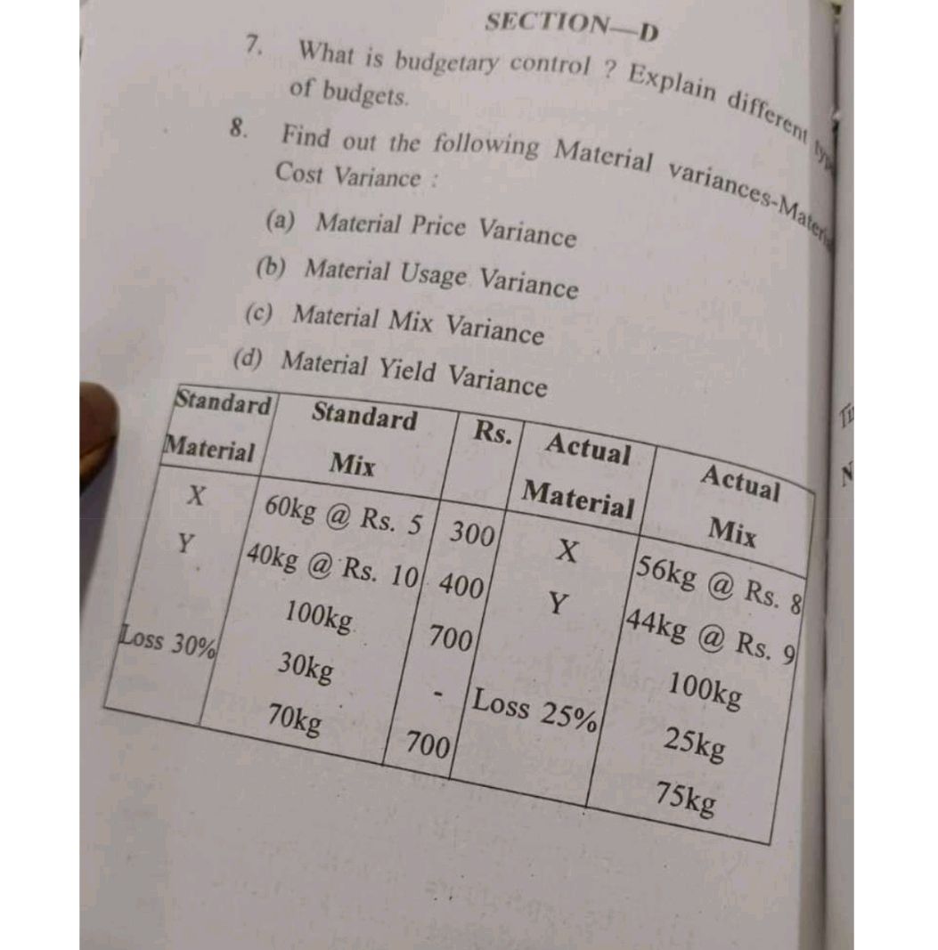 8. Find out the following Material | StudyX