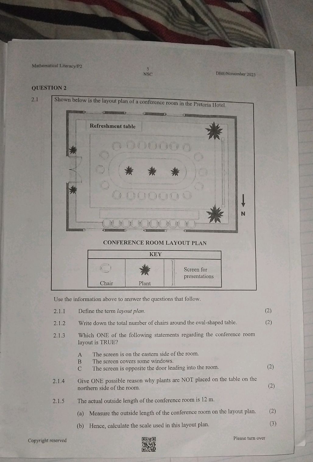 2. 1 Shown below is the layout plan of a | StudyX