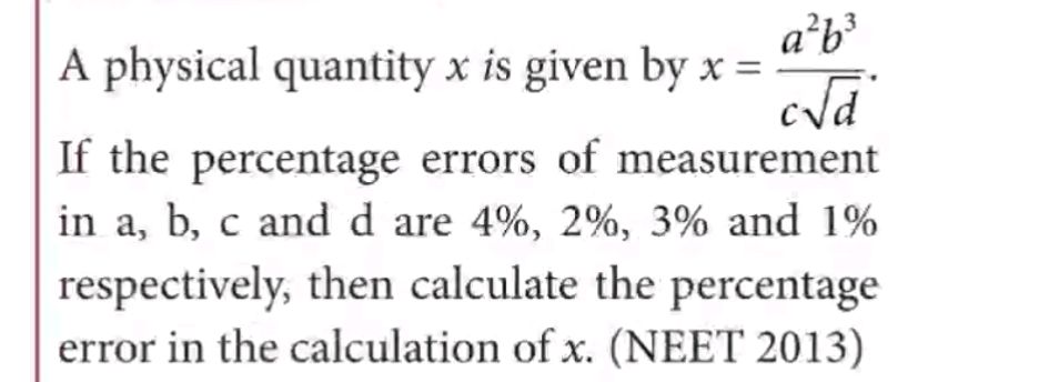 A physical quantity x is given by $x = | StudyX