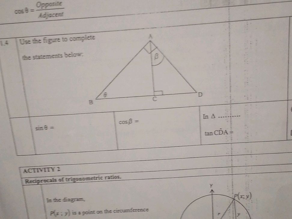 Use the figure to complete the statements | StudyX
