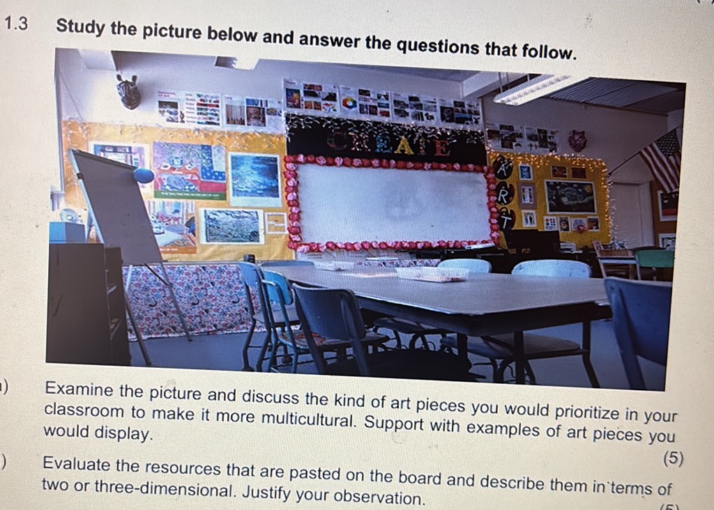 1.3 Study the picture below and answer the