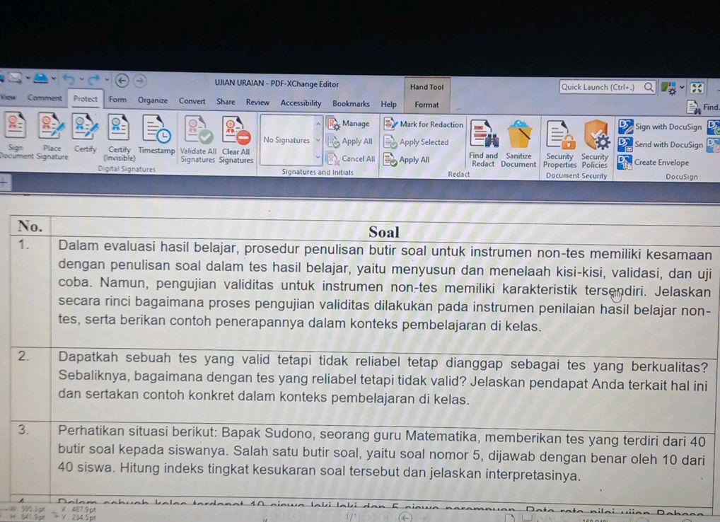 1. Dalam evaluasi hasil belajar, prosedur | StudyX
