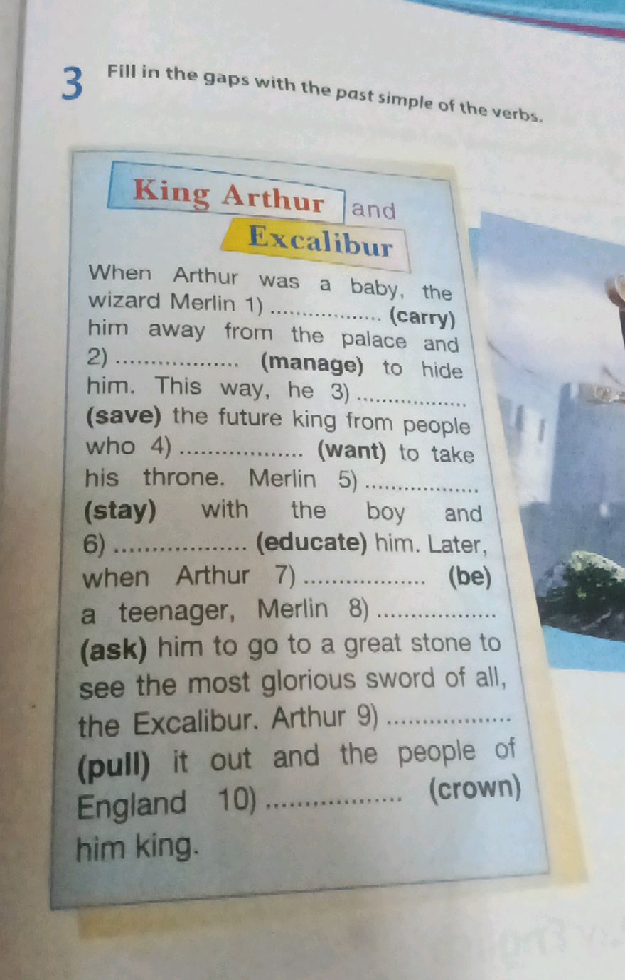 3 Fill in the gaps with the past simple of | StudyX