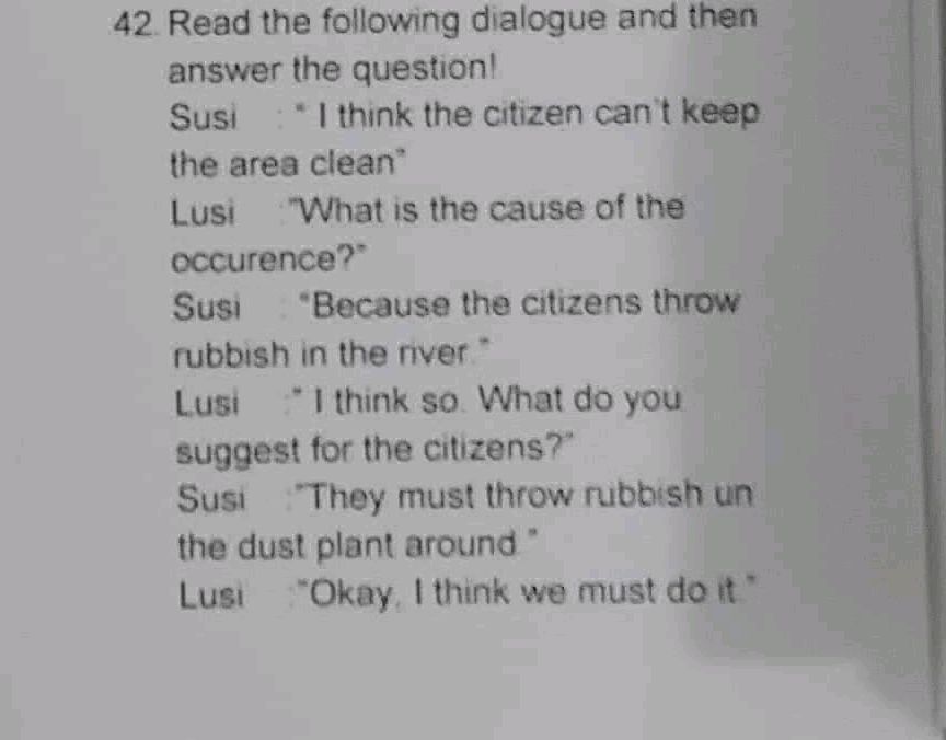 42. Read the following dialogue and then | StudyX
