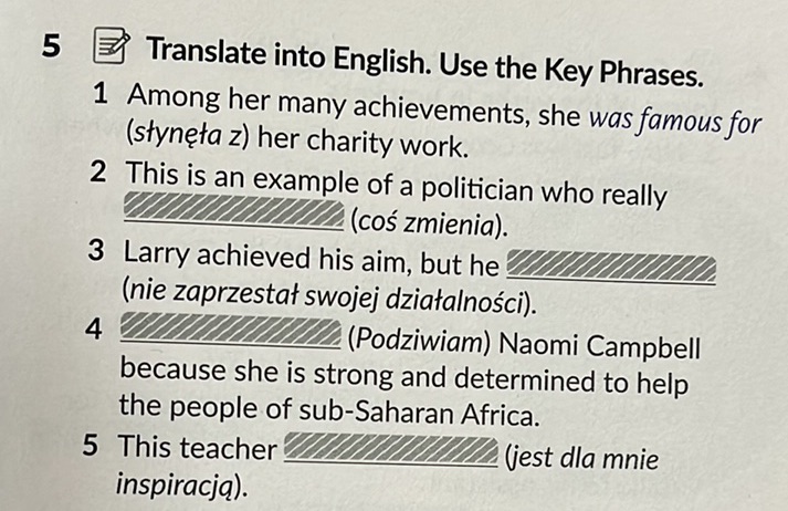 Translate into English. Use the Key Phrases. | StudyX