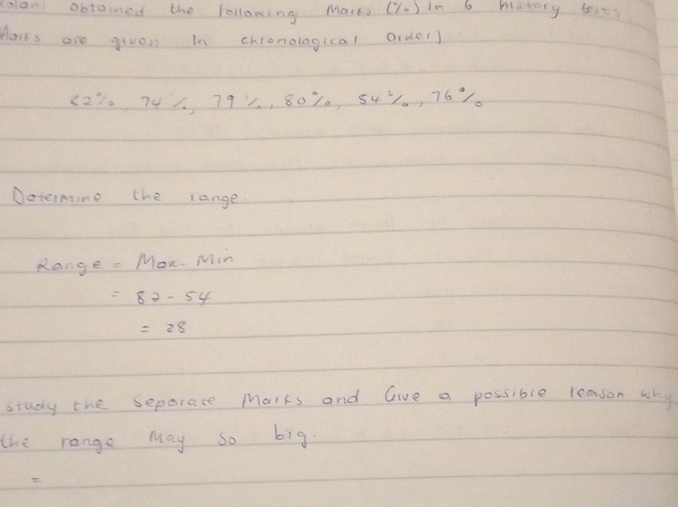 Kolani obtained the following marks (%) in 6 | StudyX