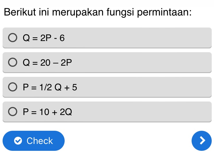 Berikut ini merupakan fungsi permintaan: Q | StudyX