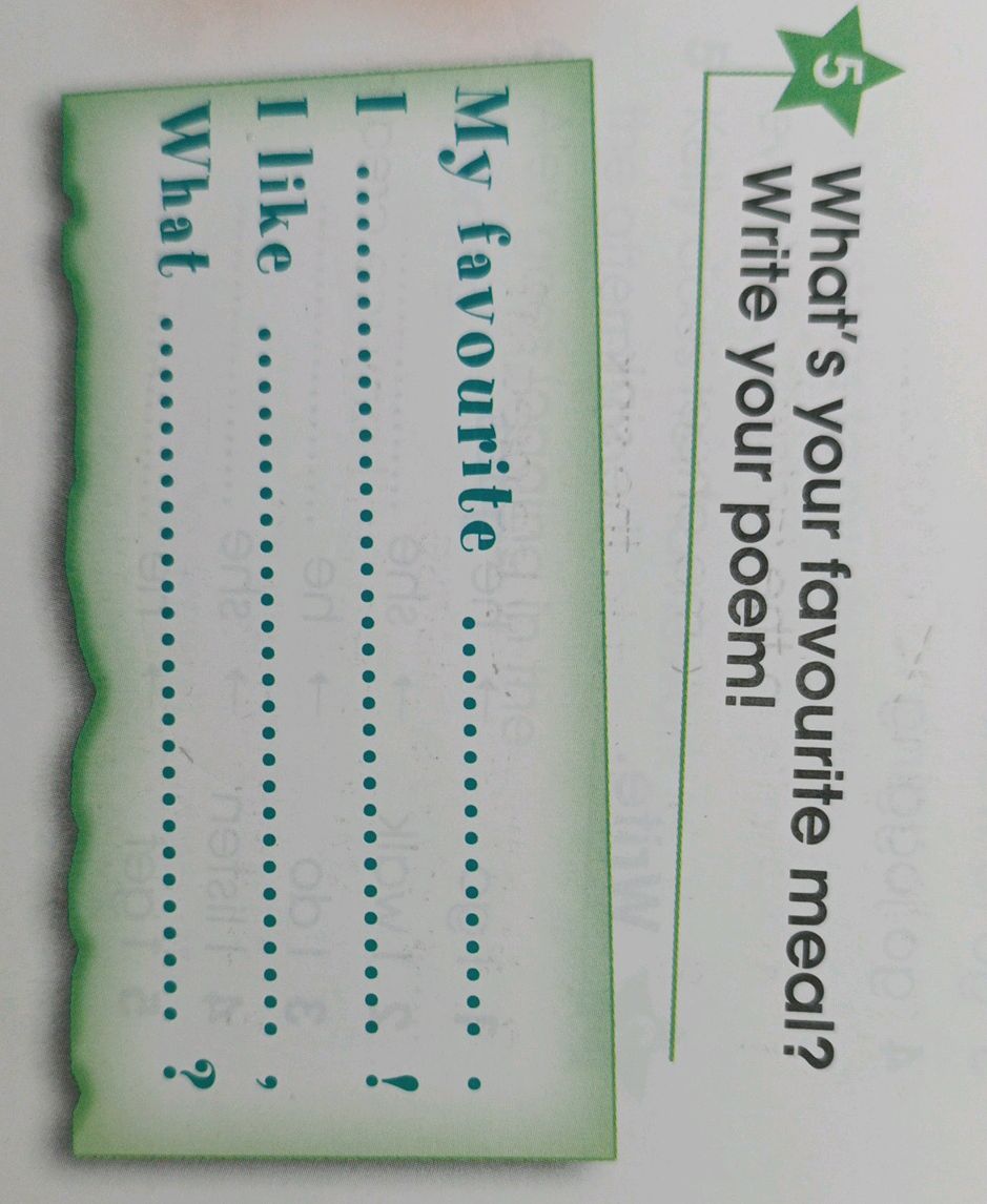 What's your favourite meal? Write your poem! | StudyX