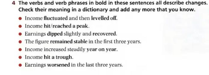 4 The verbs and verb phrases in bold in | StudyX