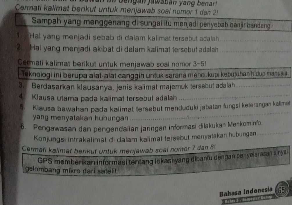 Cermati kalimat berikut untuk menjawab soal | StudyX