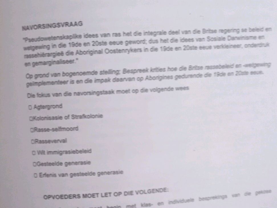 NAVORSINGSVRAAG "Pseudowetenskaplike idees | StudyX