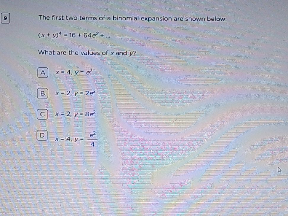 The first two terms of a binomial expansion | StudyX