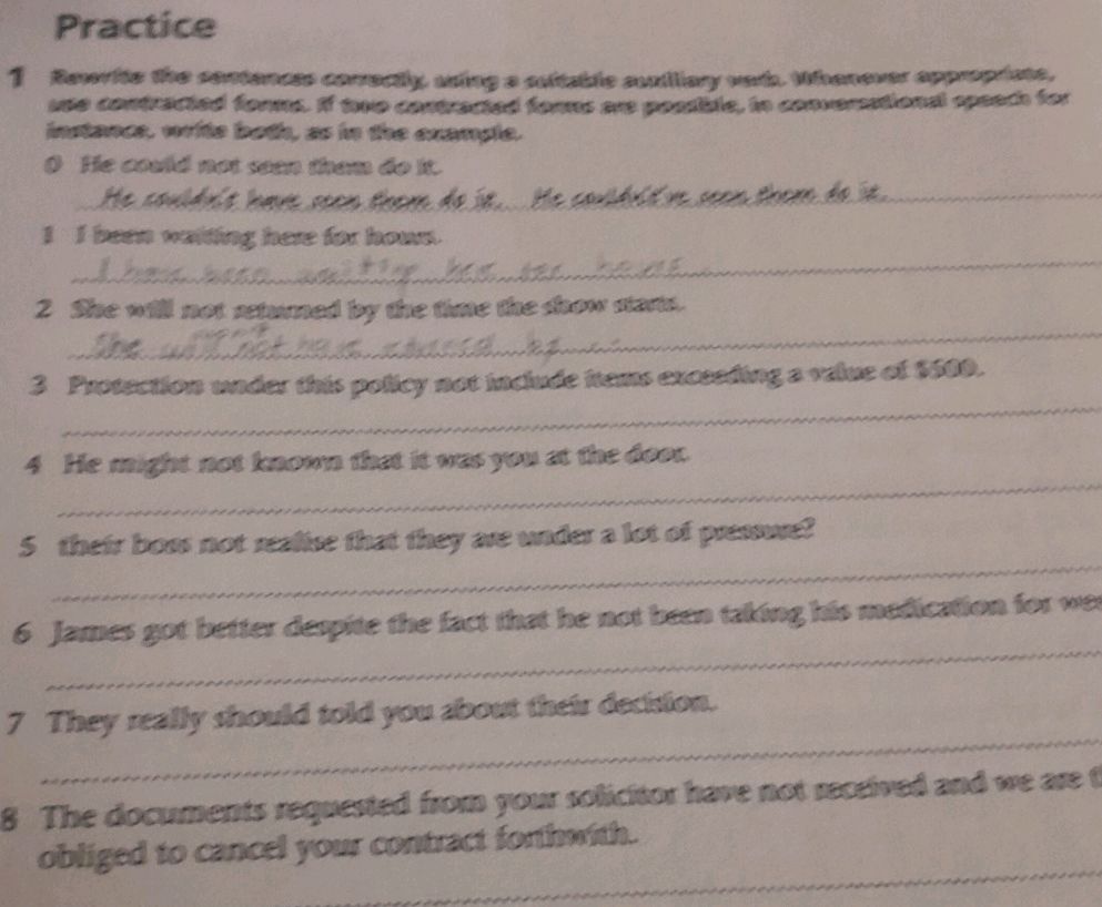 1 Rewrite the sentences correctly, using a | StudyX