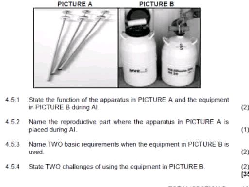 4.5.1 State the function of the apparatus in | StudyX