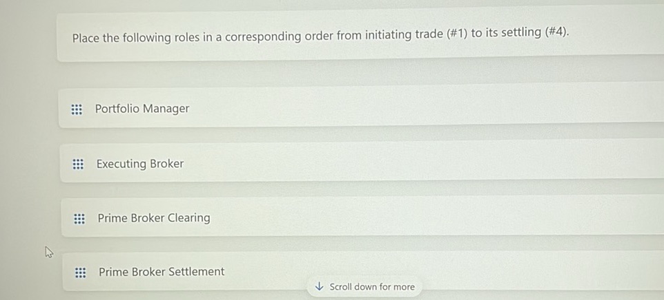 Place the following roles in a corresponding | StudyX