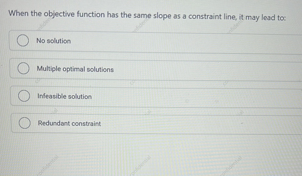 When the objective function has the same | StudyX