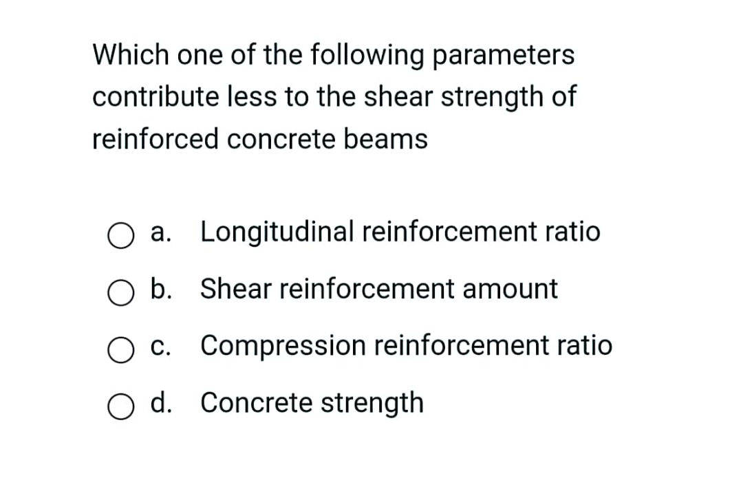 Which one of the following parameters | StudyX