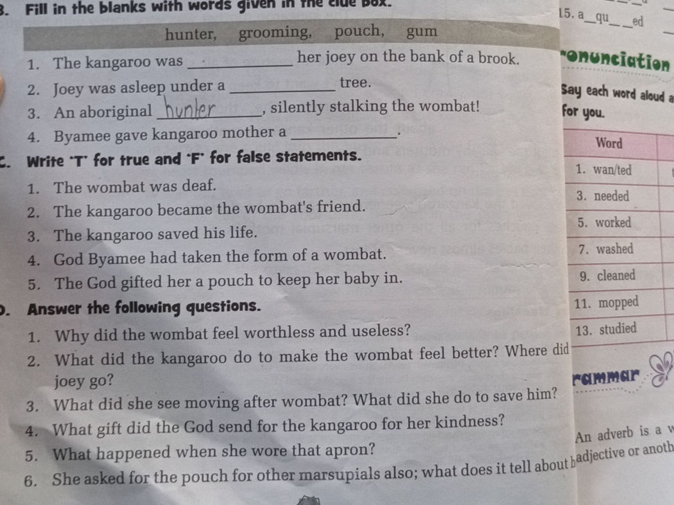 B. Fill in the blanks with words given in | StudyX