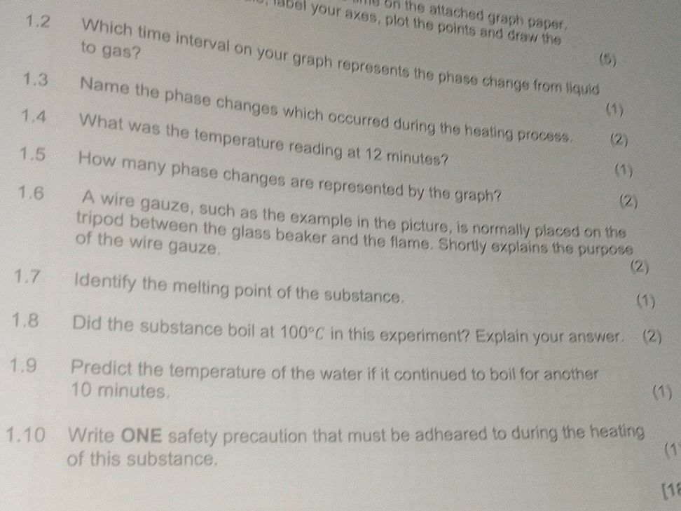 1.2 Which time interval on your graph | StudyX