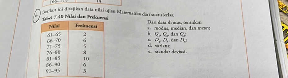 Berikut ini disajikan data nilai ujian | StudyX